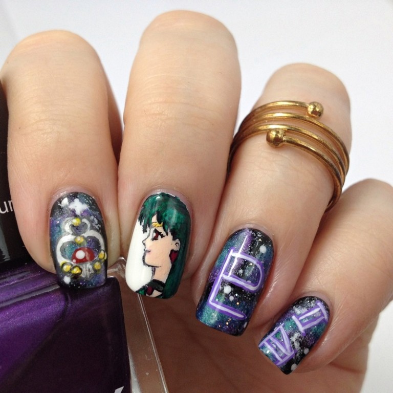 Sailor Pluto Nail Art | NisiNails